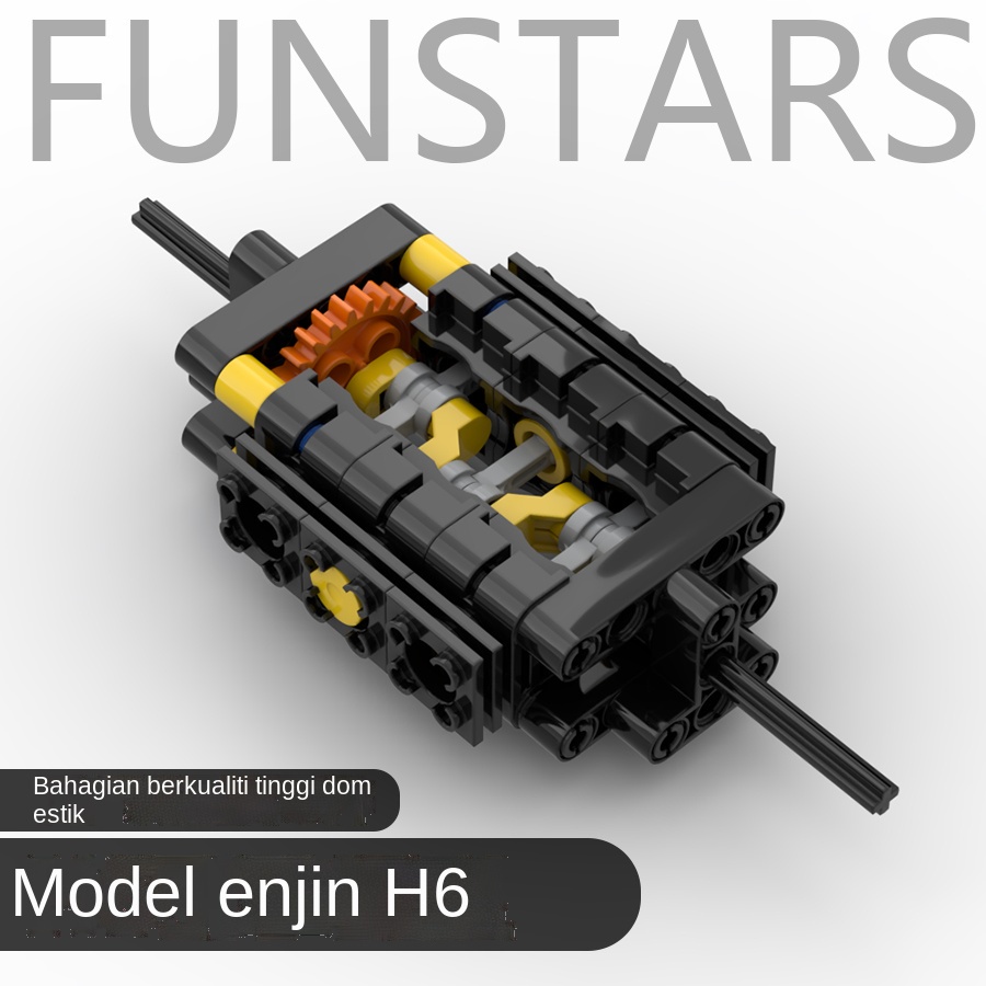 LEGO compatible MOC building block engine model V12 V8 V6 V4 H8 H6 H4 L4 L1 transparent black ...