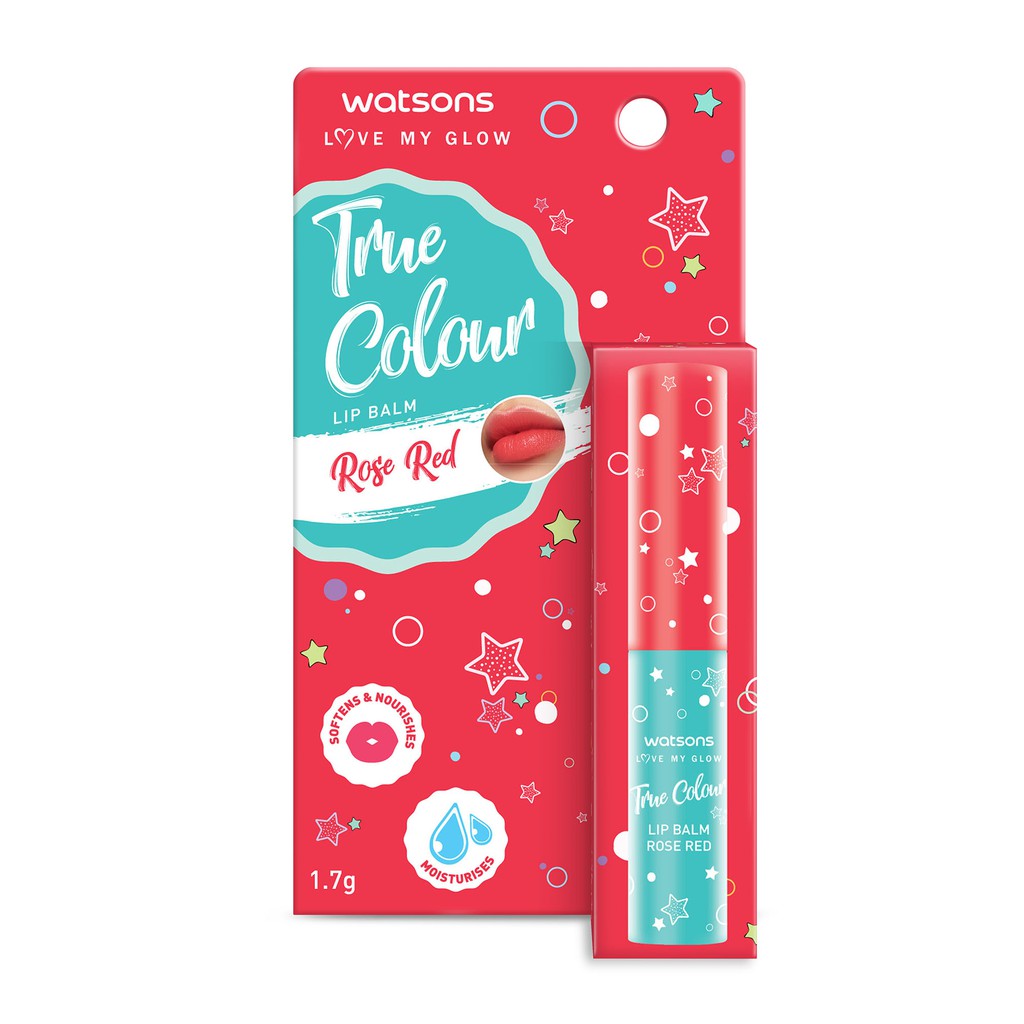 WATSONS True Color Lip Balm Rose Red 1.7g | Shopee Philippines