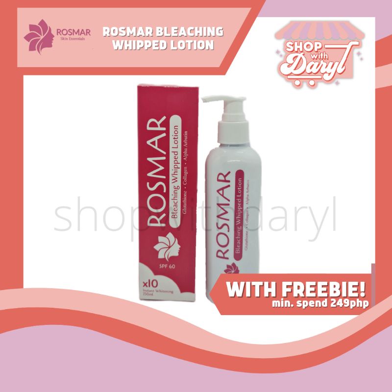 [ON HAND] ROSMAR'S Bleaching Whipped Lotion (Rosmar Lotion) Big and ...