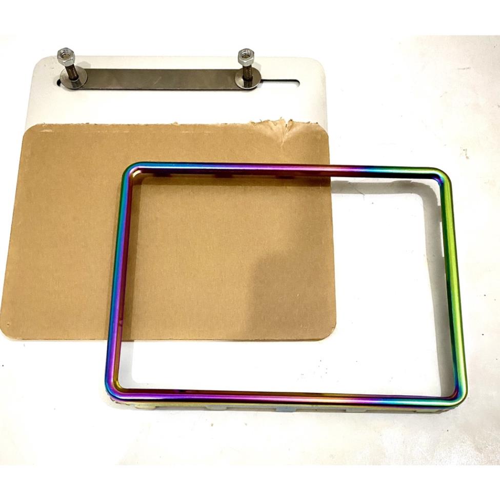 Titanium license plate frame with plastic Mica - waterproof for all ...