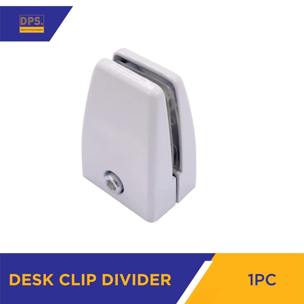DPS Screen Glass Clip Office Desk Partition l Bracket Divider l Glass ...