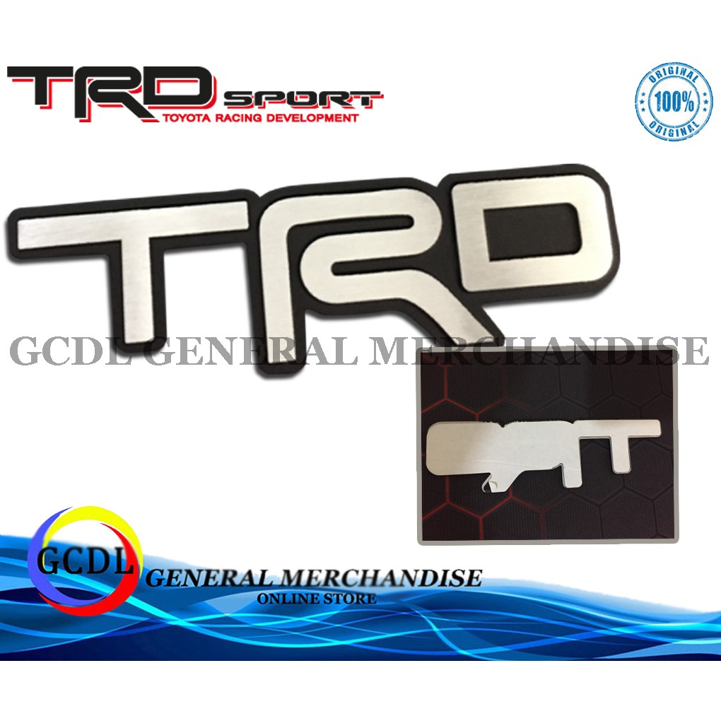 Metal TRD Logo Side Rear Emblem Sticker For Toyota(color may vary ...