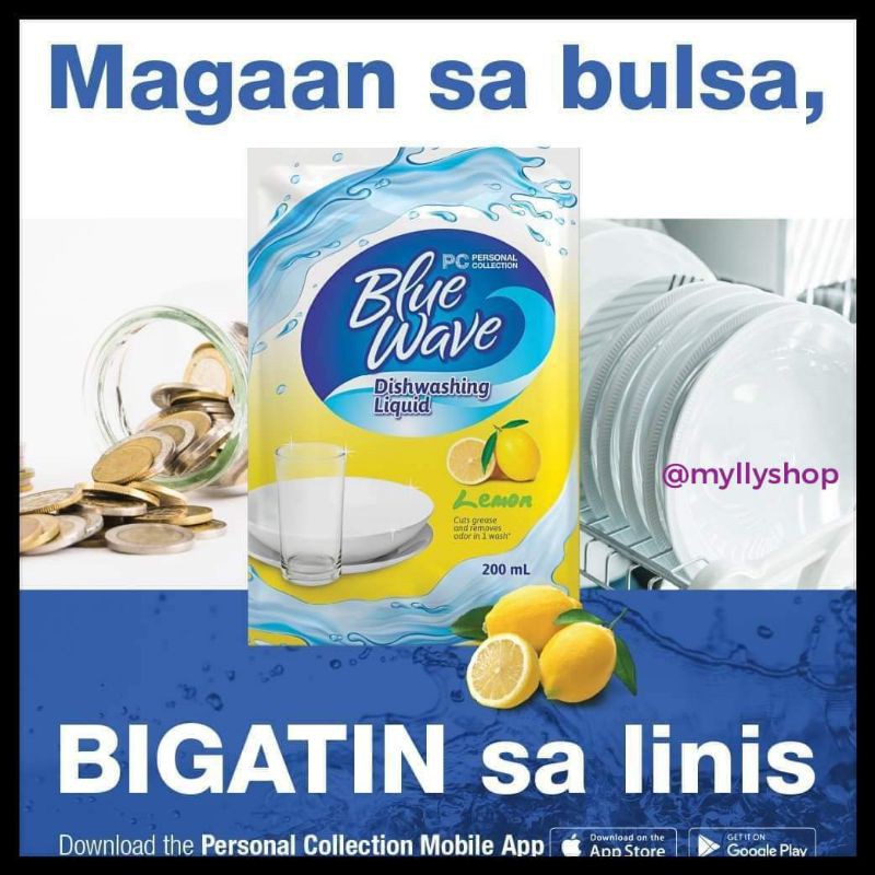 BLUE WAVE DISWASHING LIQUID LEMON 200 ml | Shopee Philippines