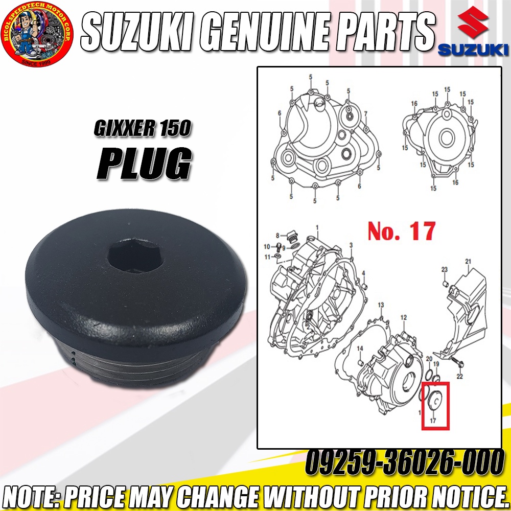 GIXXER150 MAGNETO PLUG CAP (SGP) (GENUINE: 09259-36026-000) | Shopee ...
