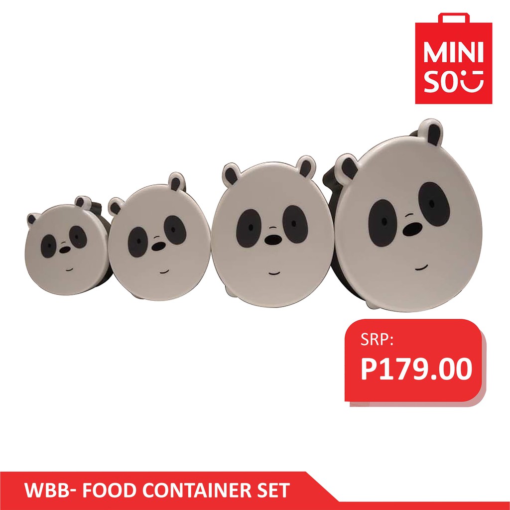 We Bare Bears- Food Container Set | Shopee Philippines
