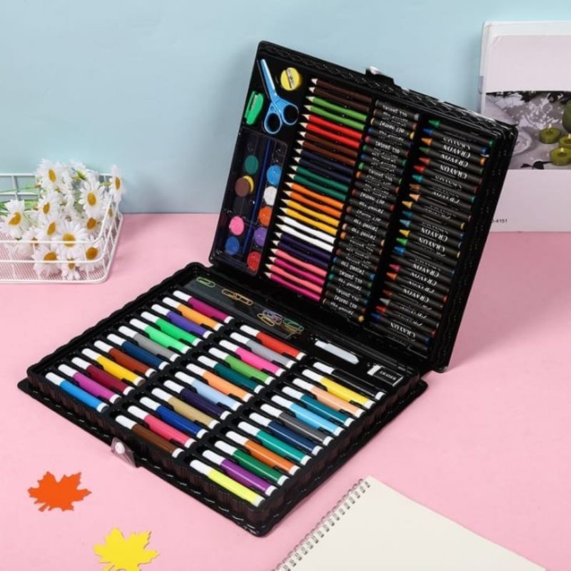 PERALATAN 150art set - Coloring Tool set - Kids Coloring Equipment ...