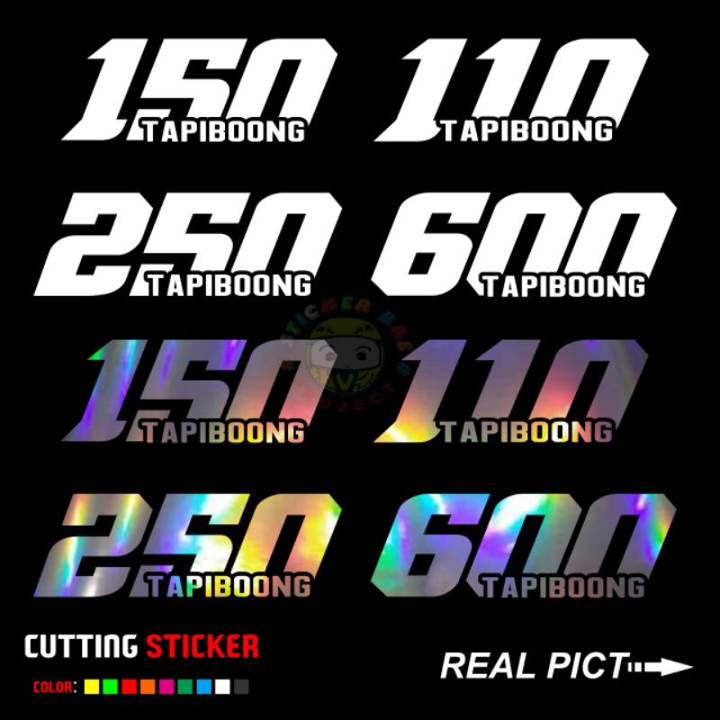 Sticker Numbers 110 150 250 600 cc But cuting Bung sticker Number cc ...