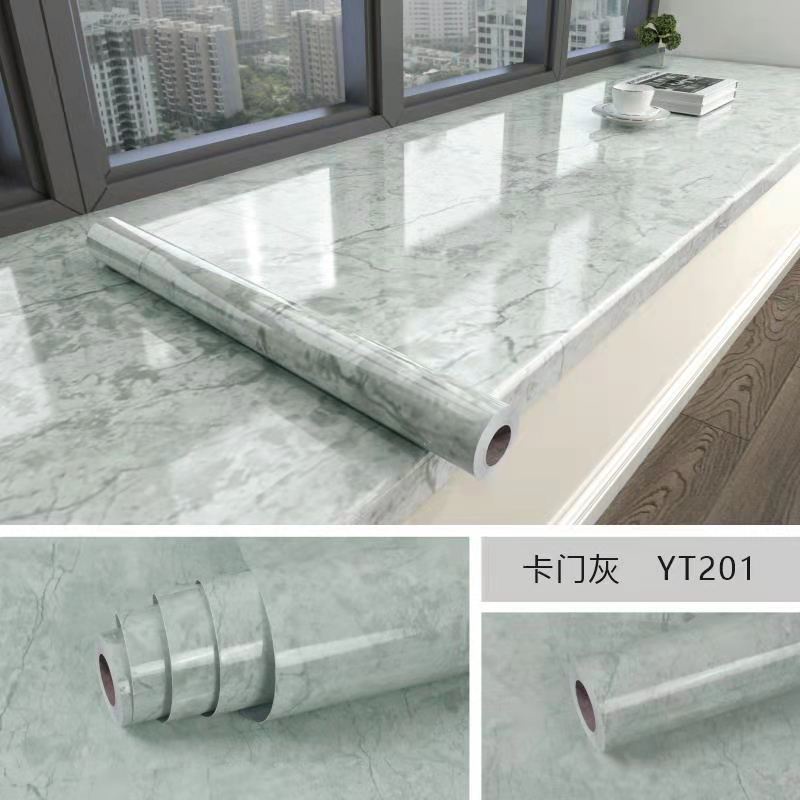 Marble Kitchen decorate Wallpaper Waterproof and Oil proof Stickers thickening 60cm*3m Table ...