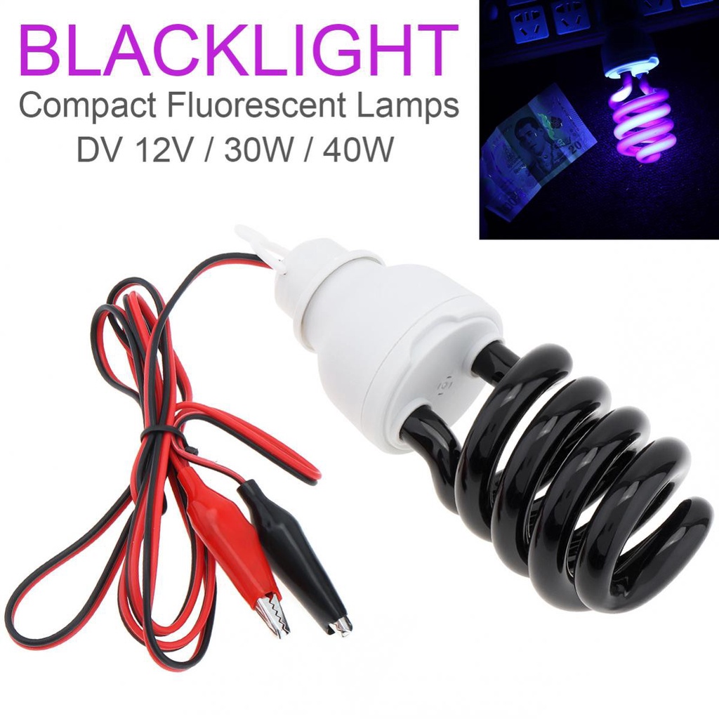 DC 12V 30/40W UV Light Bulb Black Light Energy Saving Lamp Farming ...