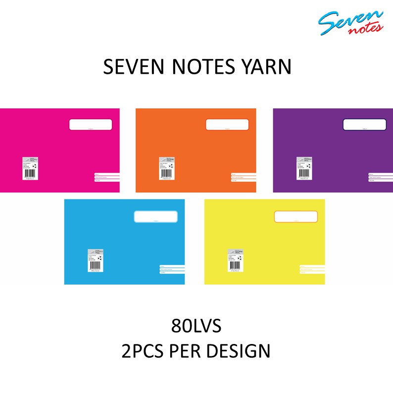 Seven Notes Yarn Color Coded Neon #2 (10pcs) | Shopee Philippines