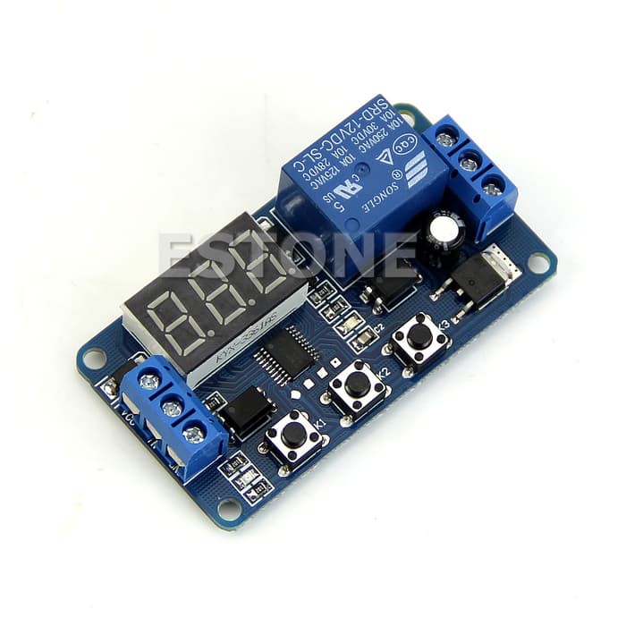 Programmable Digital Timer Time Delay Control Switch Relay Module 12Vdc ...