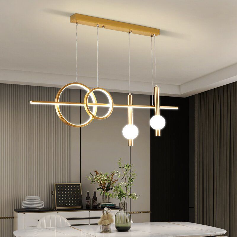 Nordic Chandelier for Dining Area, Tricolor Droplights Pendant Light ...
