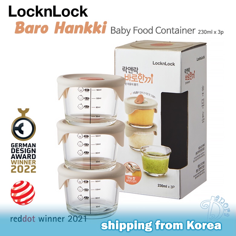 LocknLock Baro Hankki Baby Food Container 230ml x 3p / Shipping from Korea | Shopee Philippines