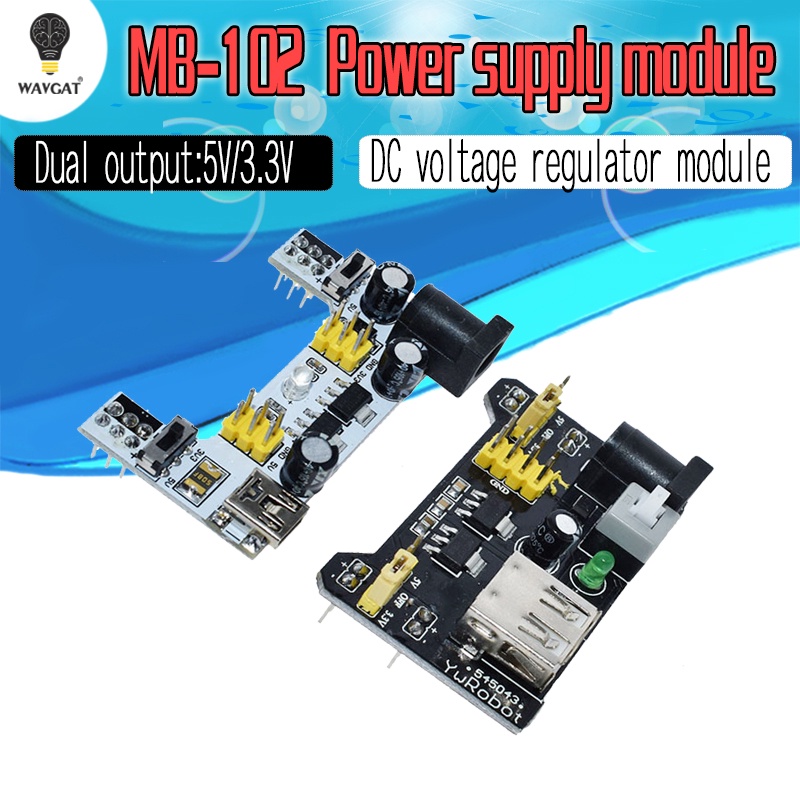 MB102 Breadboard Power Supply Module white Breadboard Dedicated Power Module 3.3V 5V MB-102 ...