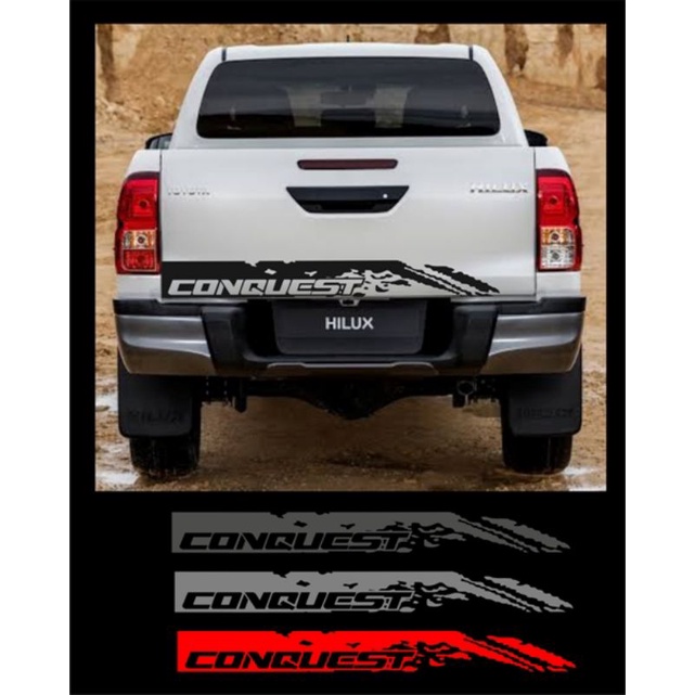 Tailgate Sticker Conquest for Toyota Hilux 1pc | Shopee Philippines