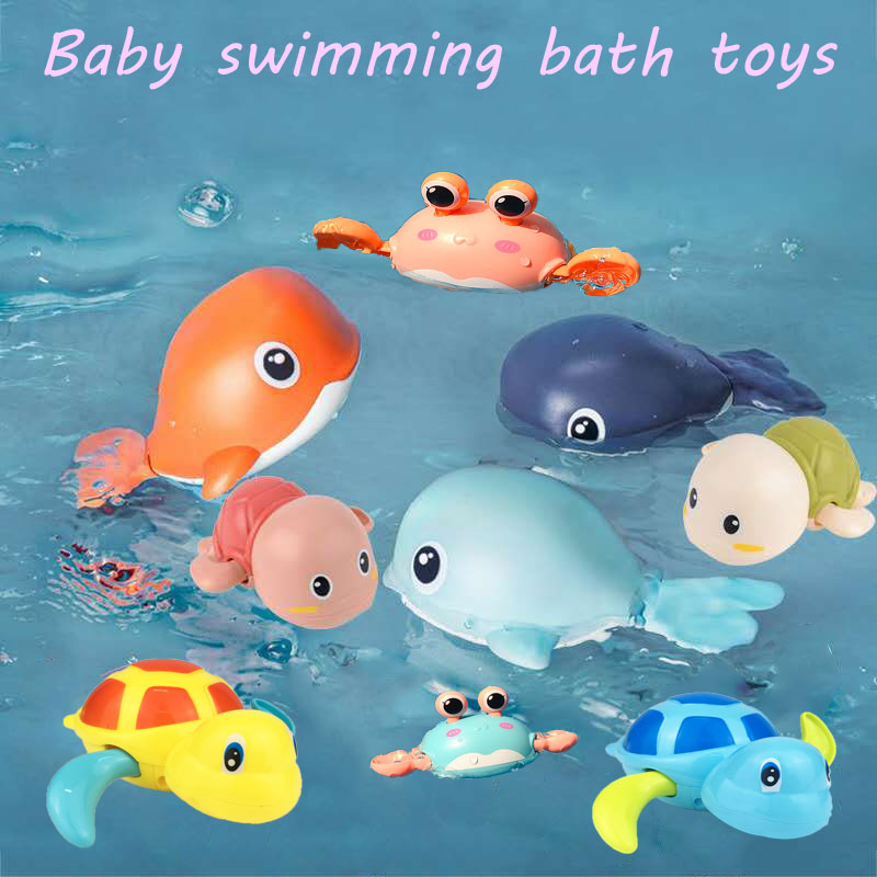 Baby bath toys clockwork tortoise toys puffer fish crab bathtub ...