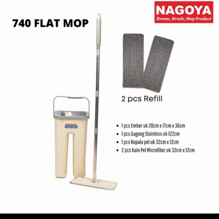 Flat Mop Nagoya Super Dry Microfiber Cloth Washable Mop Nagoya Fiber ...