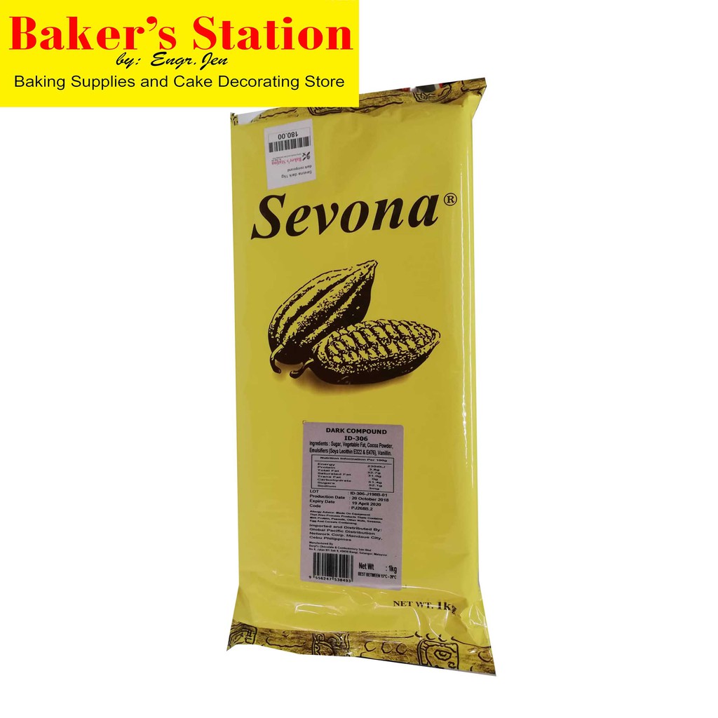 Sevona chocolate dark Compound 1kg (pls read description) | Shopee ...