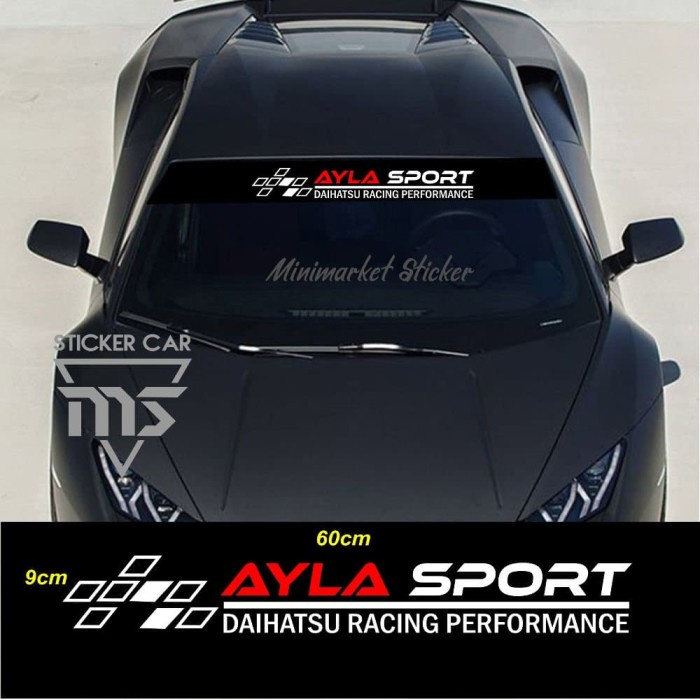 MERAH Ayla sticker cutting sticker for daihatsu Ayla sport glass car ...