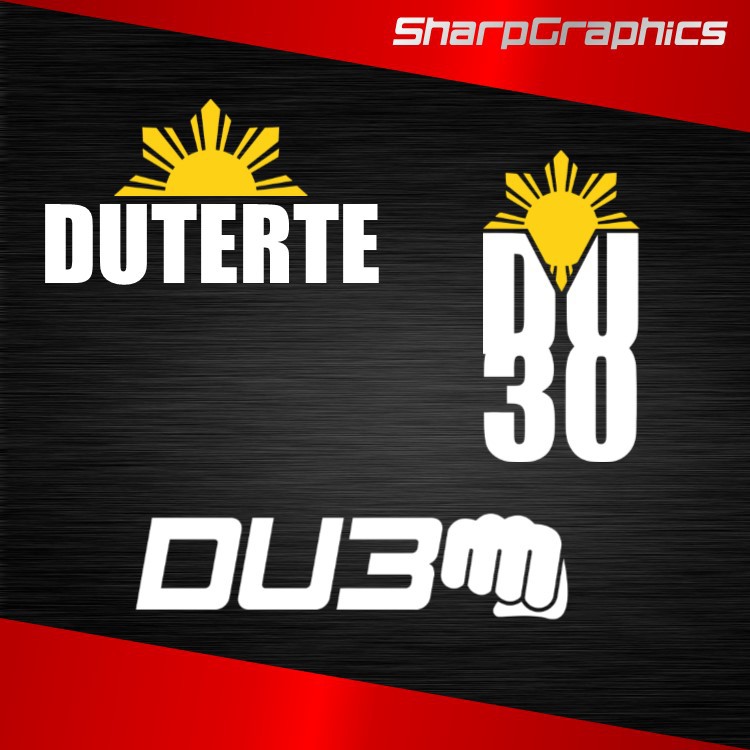 Duterte DU30 Fist Thug life Sticker Decal | Shopee Philippines