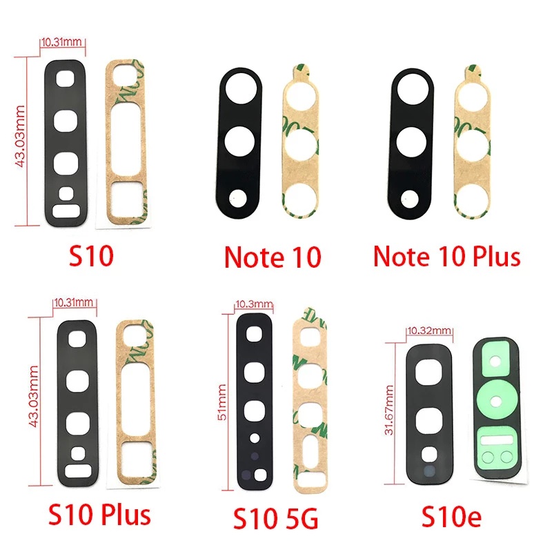 Back Camera Glass Lens With Adhesive For Samsung Galaxy S8 S9 S10 Plus ...