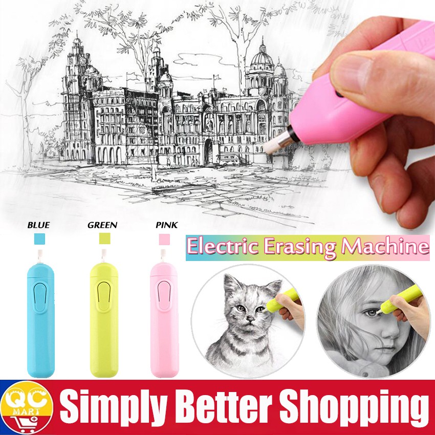 Electric Eraser Battery Powered Auto Electric Eraser with Eraser Cute ...