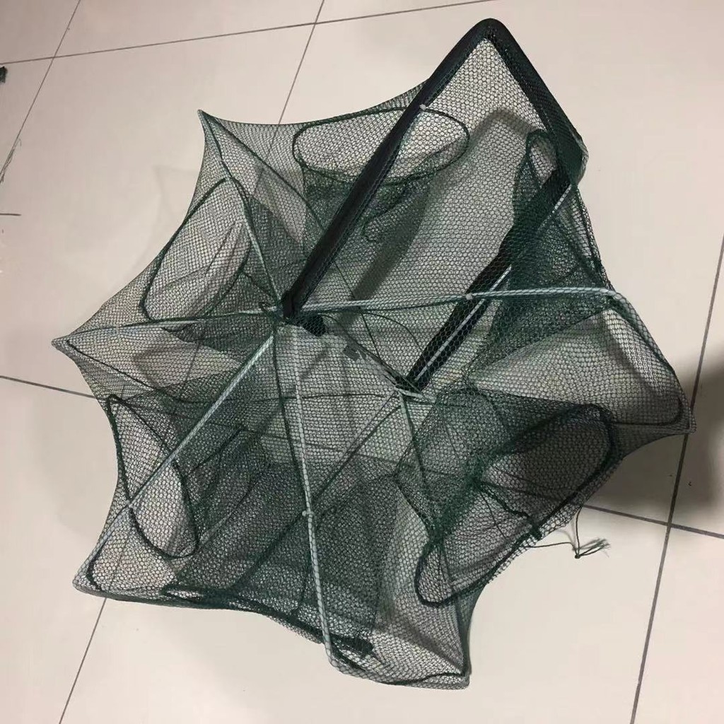 Folding Fishing Net Shrimp Cage Nylon Crab Fish Trap Net (Jala Jaring ...