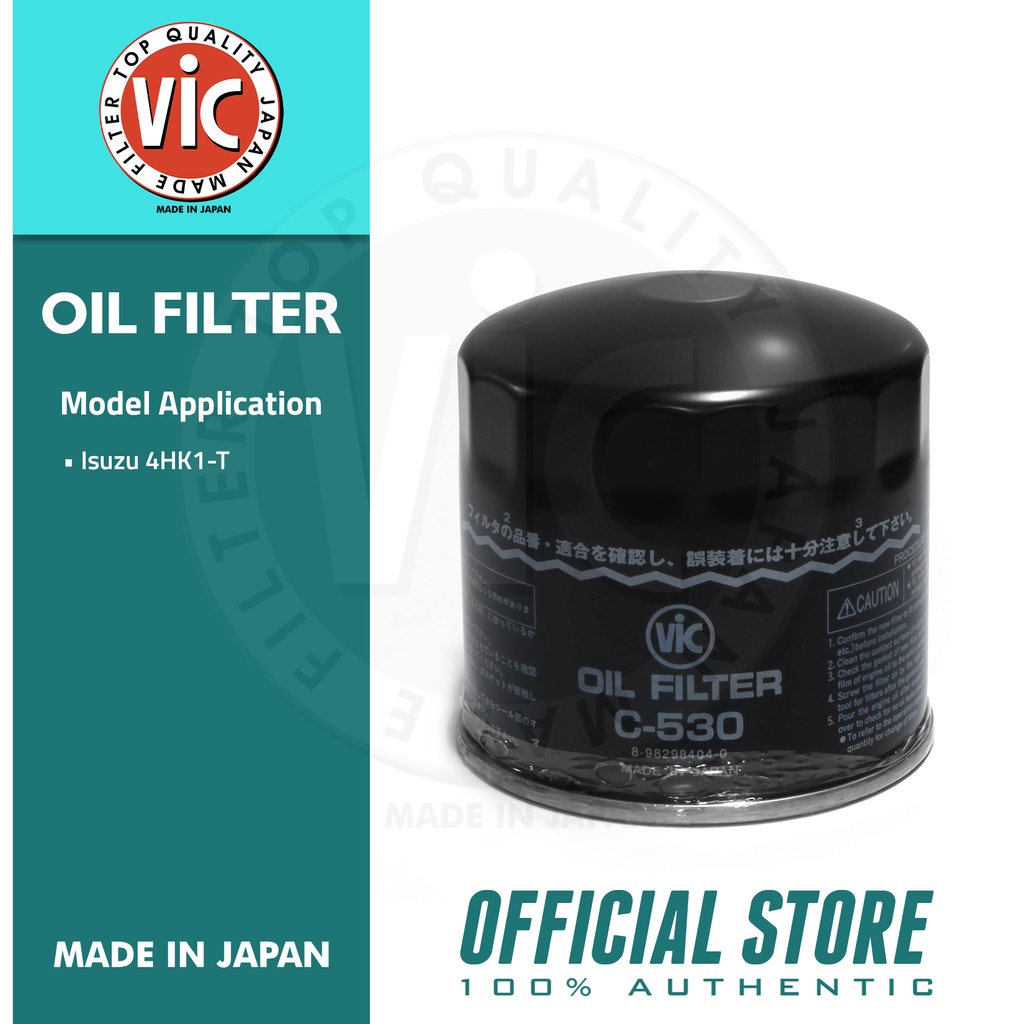 VIC Oil Filter C-530 for Isuzu 4HK1-T | Shopee Philippines