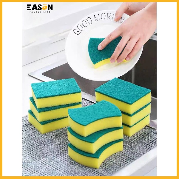 EasonShop COD 1PCS High-density dipped double-sided dishwashing sponge ...