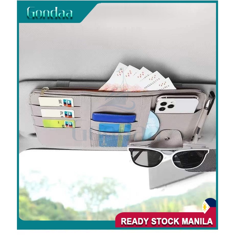 【Fast delivery】Car Sun Visor Organizer Card Holder Storage Box Car ...