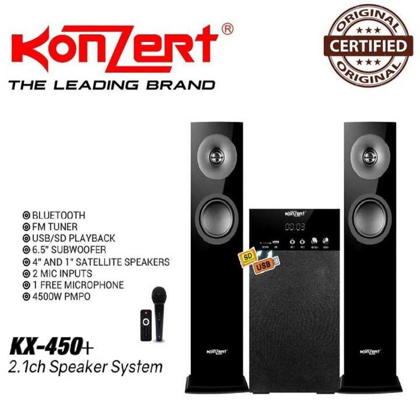 Konzert KX-450+ Bluetooth Speaker System 4500W PMPO (Black) | Shopee ...
