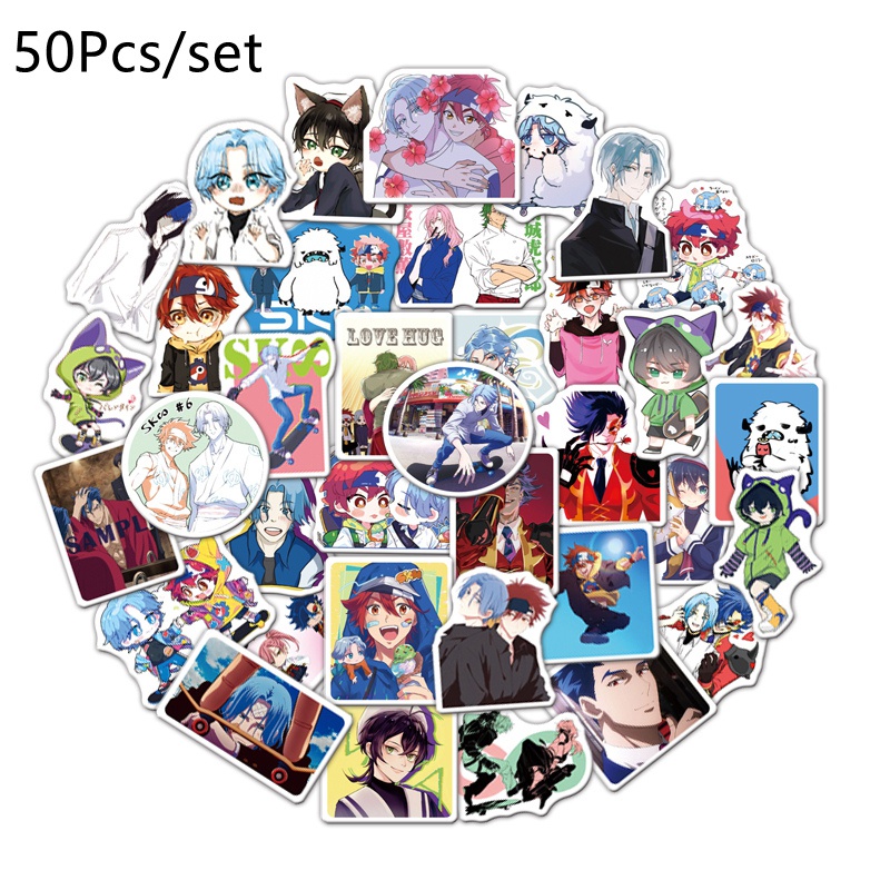 50PCS/set Sk8 Anime Cartoon Stickers Waterproof Stickers Decal for Toys ...