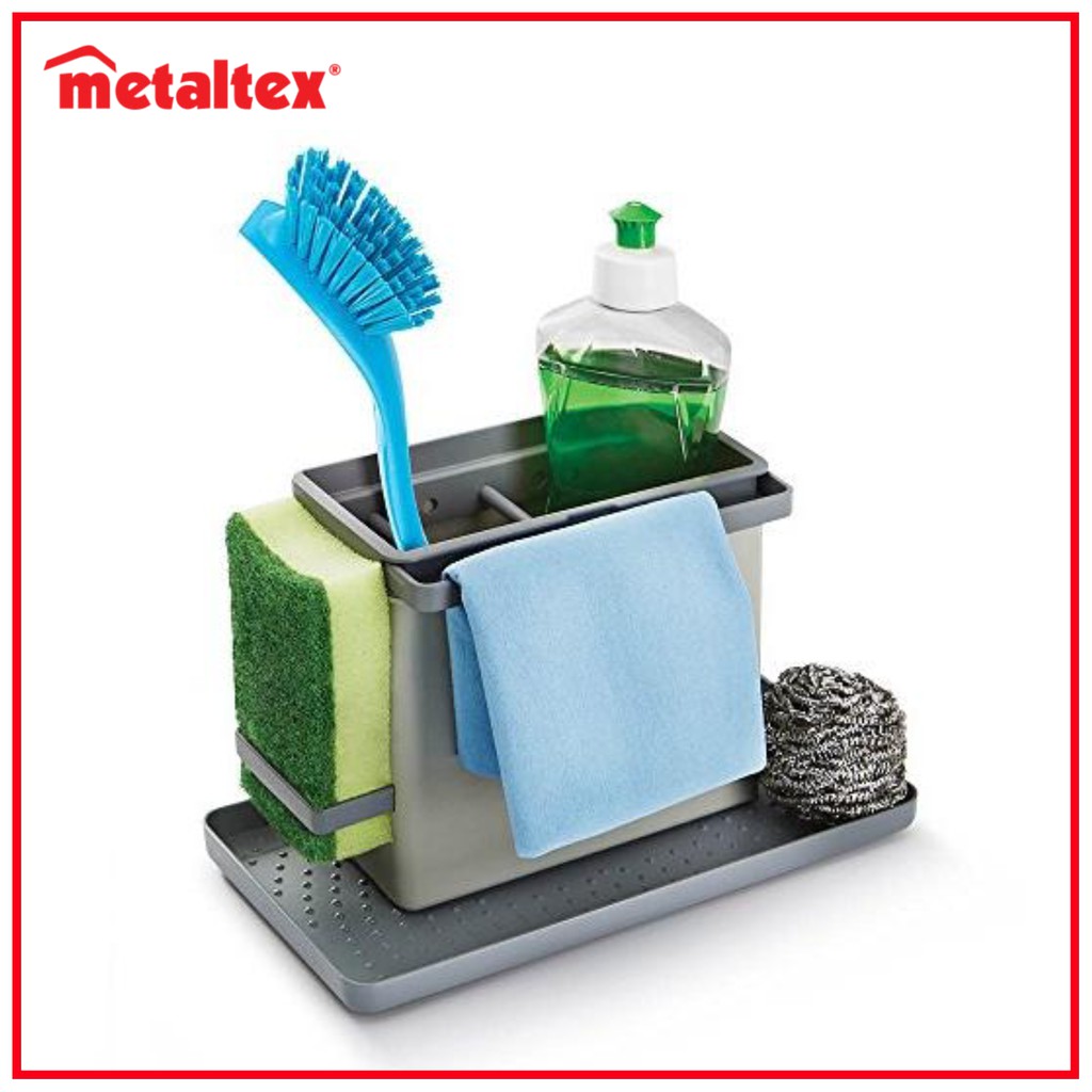 Metaltex Kitchen Sink Organizer Sponge Holder Storage Rack Cleaning ...