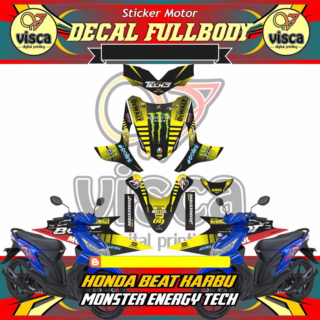 Decal Beat Decal Decal Beat Full Body Sticker Beat TECH 3 | Shopee ...