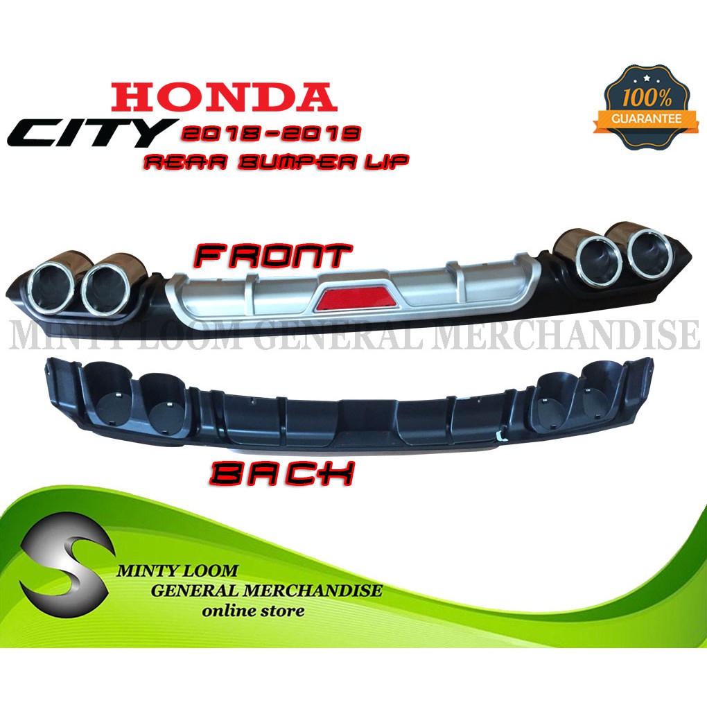 Honda City 2018-2019 Rear Bumper Lip Diffuser | Shopee Philippines