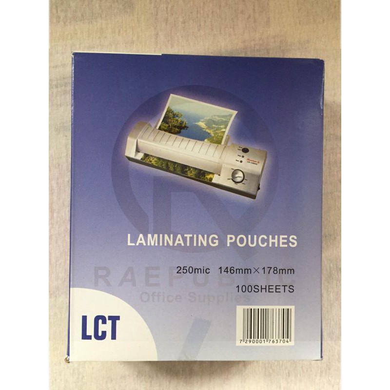 LCT Laminating Film 250 micron / 125 micron 146mm x 178mm (100 sheets ...