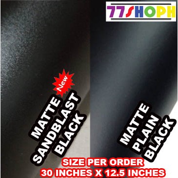 Black Matte Wrap Vinyl Sticker 30 inches x 12.5 inches | Shopee Philippines