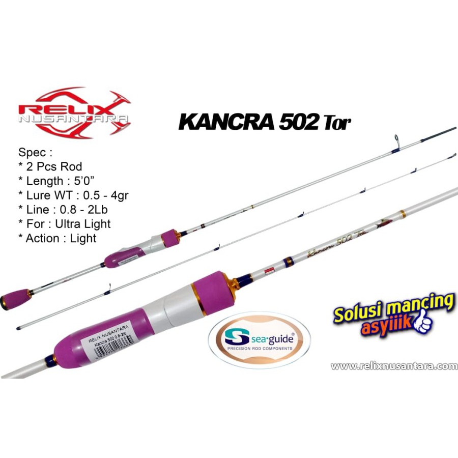 Black Purple Kancra Tor 502 Ultra Light Fishing Rod 150cm 0.8-2lb/2-5lb ...