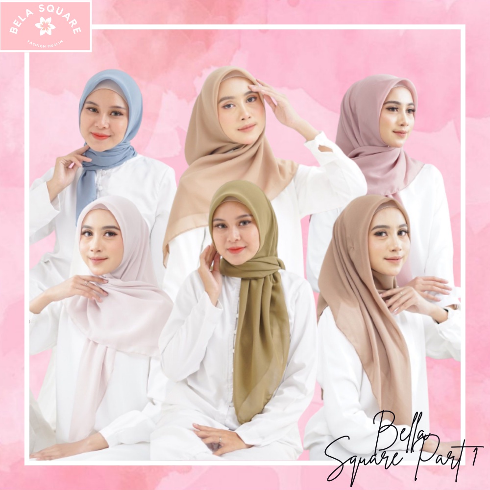 Bella SQUARE Veil PART 1/HIJAB Color Variants/POLLY COTTON ...