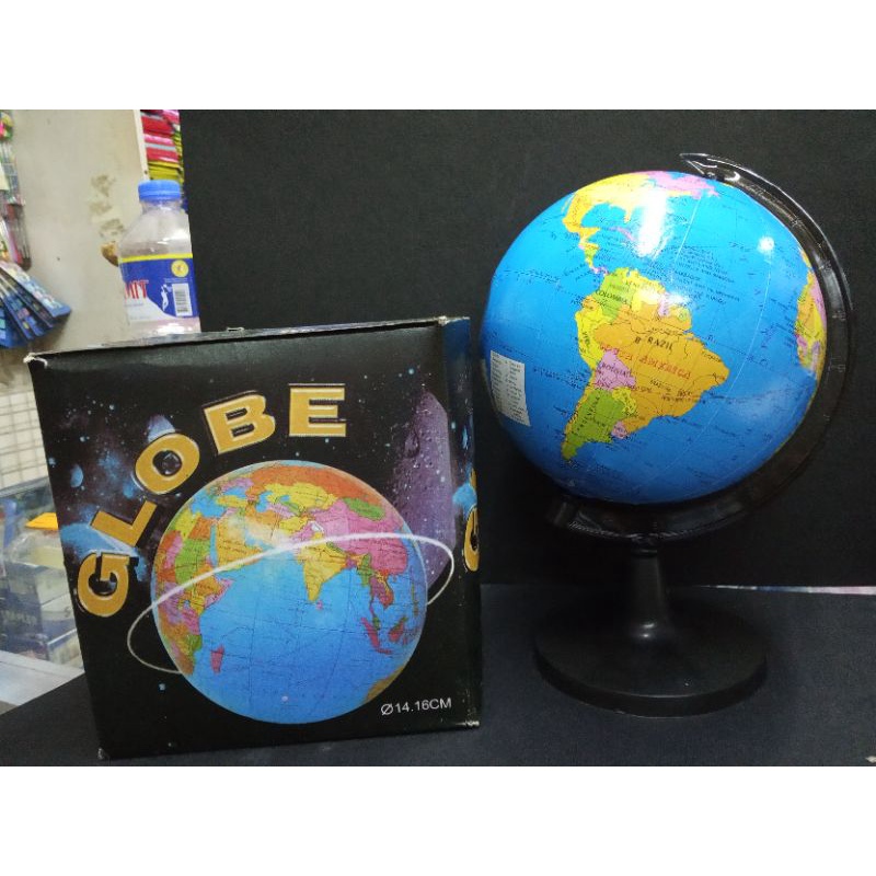 World map globe Rotating map educational Learning Geography 14.16cm and ...
