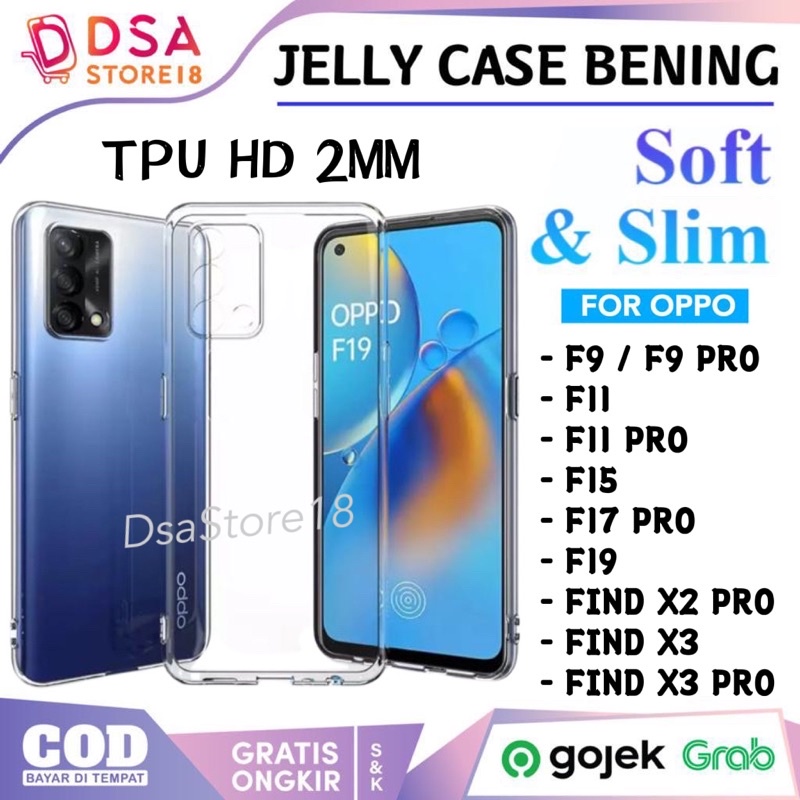 Softcase Oppo F19 F17 Pro F15 F11 F9 Find X2 X3 Pro Silicone Jelly Case ...