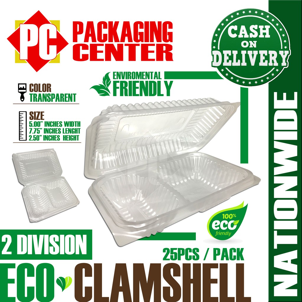 Eco Clamshell 2 Division by 25pcs per pack COD Nationwide! The Most ...