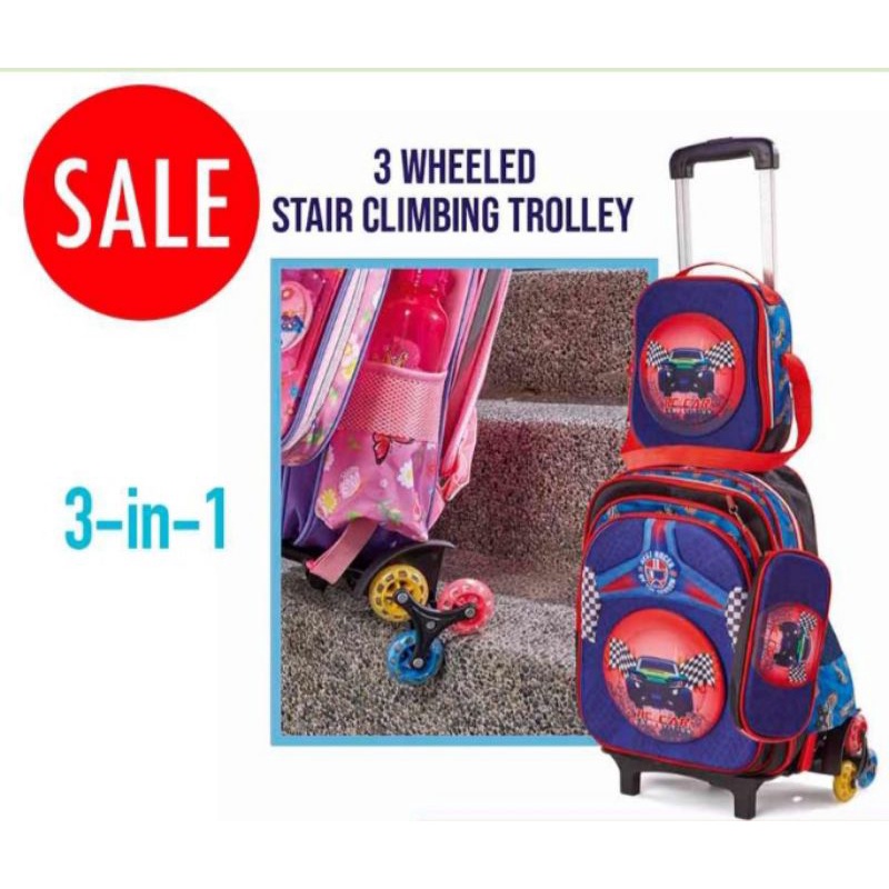 NATASHA davies 3 WHEELEE STAIR CLIMBING 3-IN-1 TROLLEY | Shopee Philippines