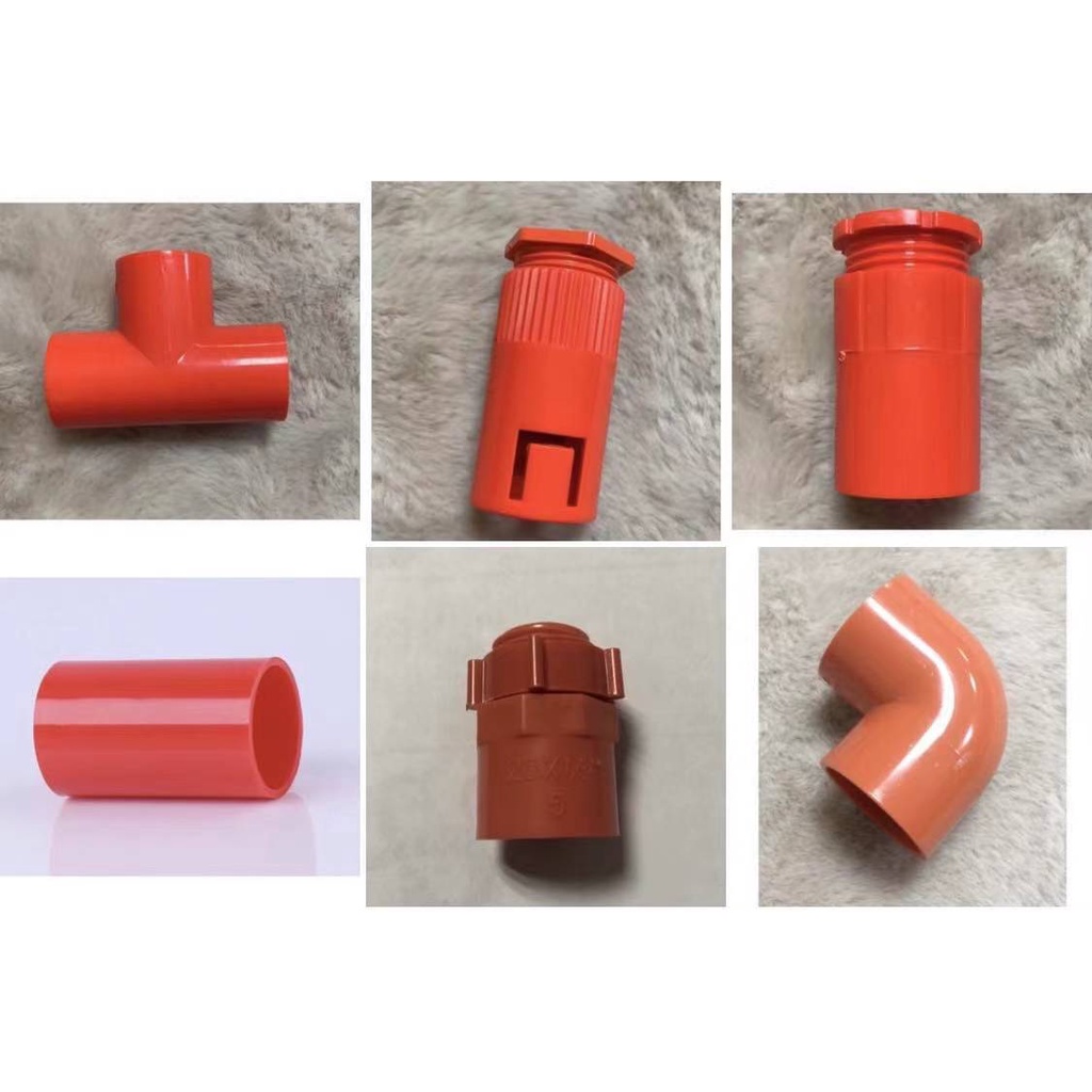 PVC ORANGE ELECTRIC FITTINGS HIGH QUALITY 1/2 3/4 1 | Shopee Philippines