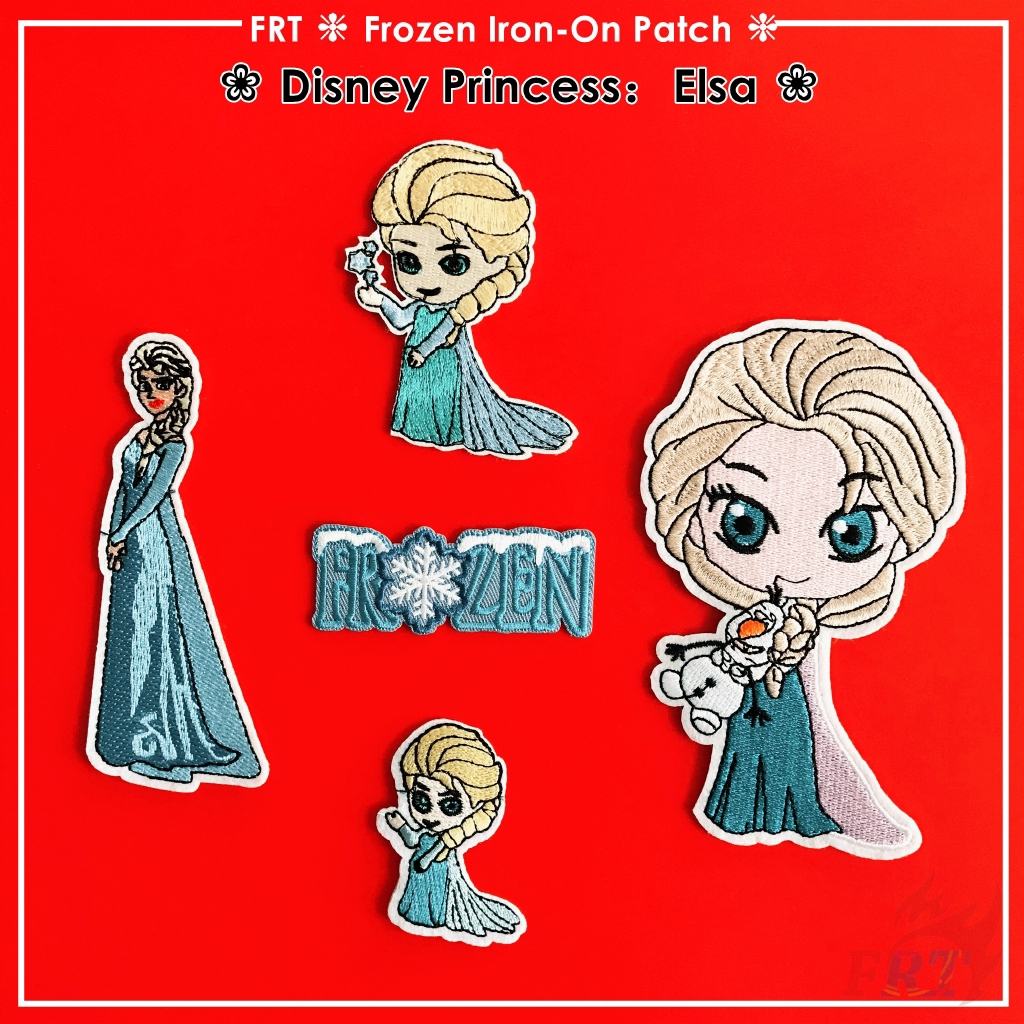 ☸ D i s n e y Princess：Elsa - Frozen Iron-on Patch ☸ 1Pc DIY Sew on Iron on Badges Patches ...