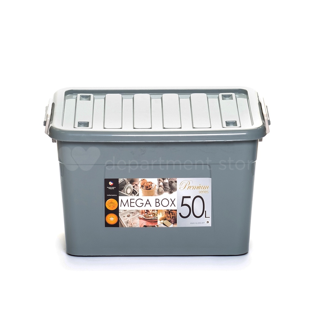 MEGABOX 100% Authentic 50L Storage Box Gray | Shopee Philippines