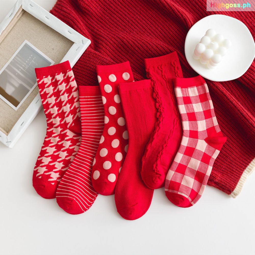 Lucky Festive Chinese Character Red Ankle Socks Women and Men ...