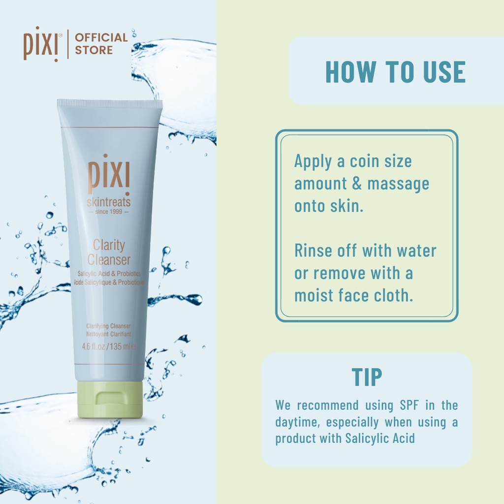 Pixi Clarity Cleanser (135ml) AHA & Salicylic Acid Cleanser for Deep ...