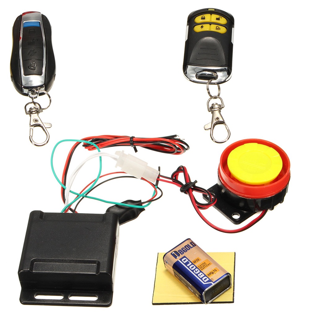 Universal 12V Motorcycle Bike Alarm System Scooter Anti-theft Security ...