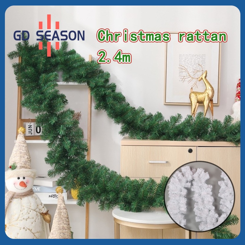 GD Christmas Decorations Christmas Tree Plasic Grass Garland Green ...